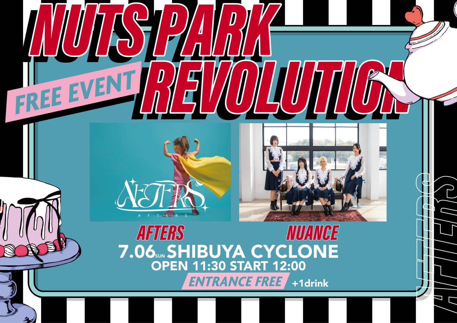 3ヶ月連続無銭ライブ『NUTS PARK REVOLUTION』開催！！ | AFTERS